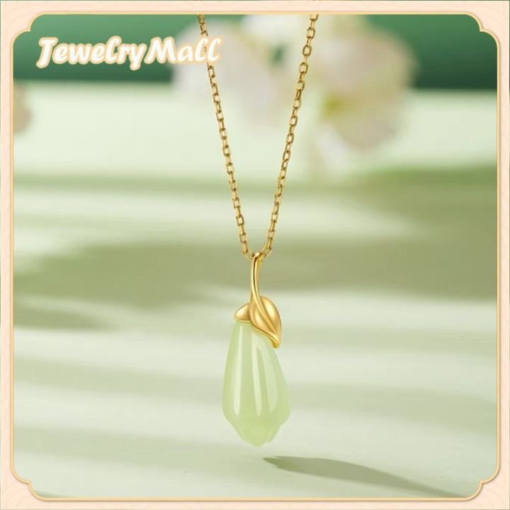 saudi gold 18k pawnable legit pure gold natural Hotan Jade opal Orchid ...
