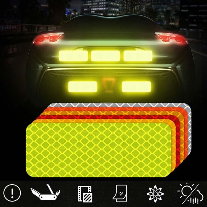 10Pcs Car Reflective Sticker Traffic Safety Night Warning Mark Car ...