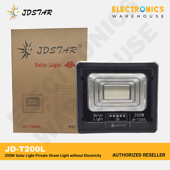 JDSTAR JD-T200L 200W Solar Light Private Street Light without ...
