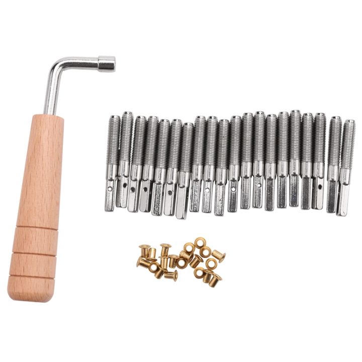 20 Pcs Tuning Pin Nails and 20Pcs Rivets,with L-Shape Tuning Wrench,for ...