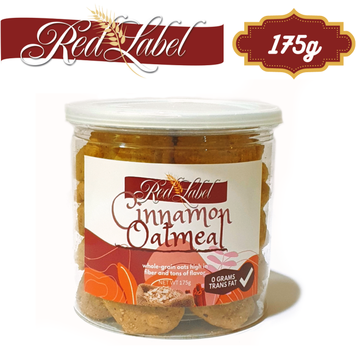 Red Label Cinnamon Oatmeal Cookies (175g) | High Fiber | Zero Trans Fat ...