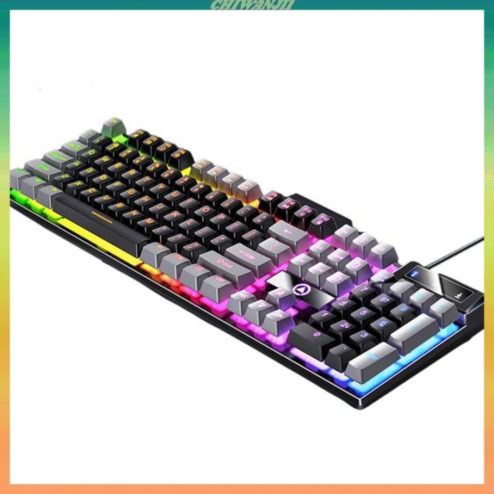 ~ Mechanical Gaming Keyboard USB RGB Backlit for PC Game Office ...