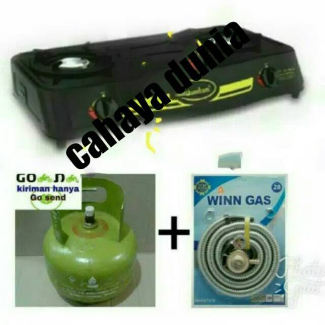 KOMPOR GAS QUANTUM+TABUNG GAS 3KG+SELANG PAKET WINN GAS | Lazada Indonesia