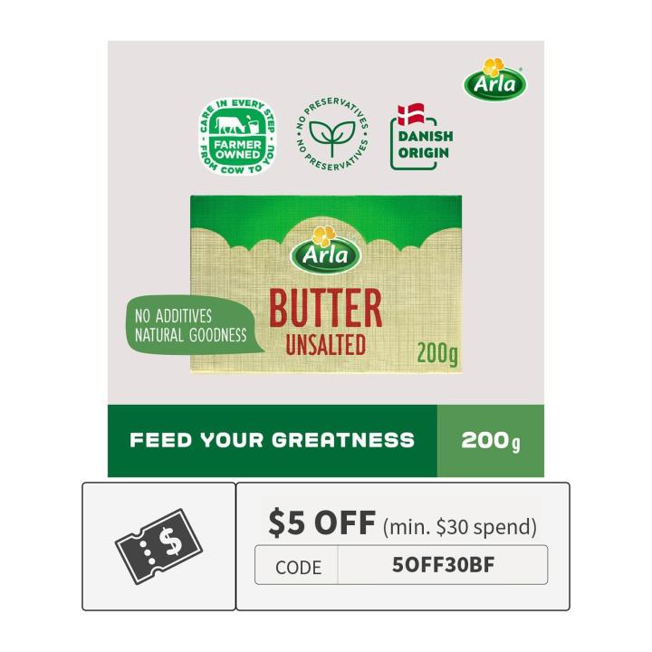 Arla Butter Block in Foil Unsalted 200G | Lazada Singapore