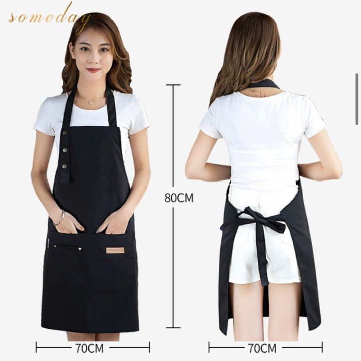 freemarketshop 2023 Fashion Canvas Waterproof Apron Coffee Shop Barber ...