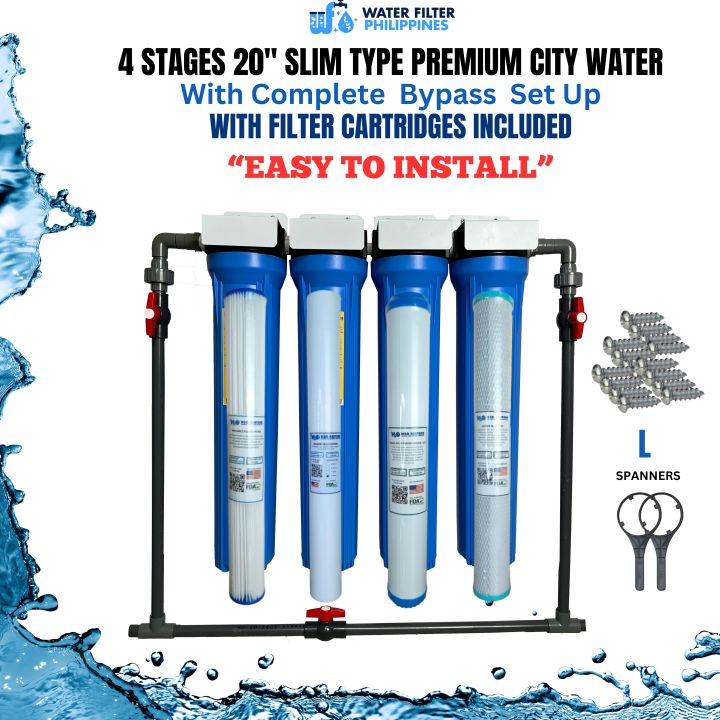 Water Filtration System Top Selling 4 Stages 20" Slim Type City Water ...