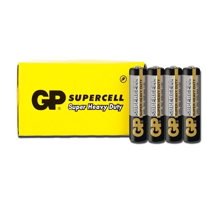 ถ่าน Gp supercell AAA สีดำ 1.5V เหมาะใช้รีโมท และอื่นๆ | Lazada.co.th