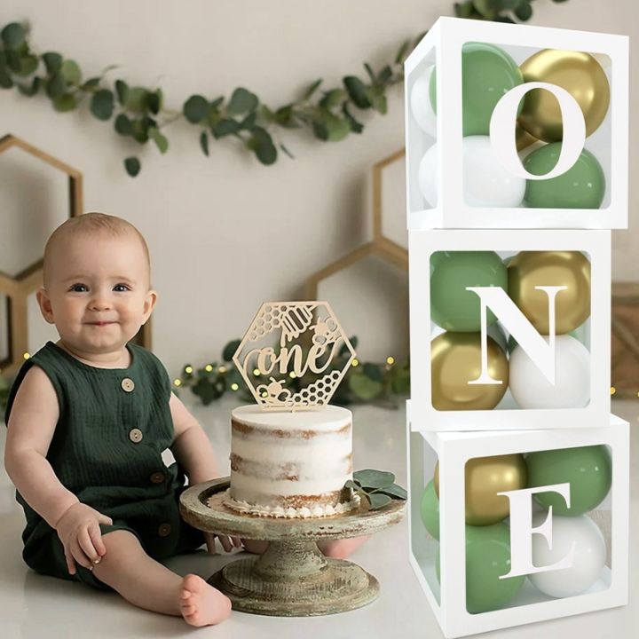 [HOT PPHQDFSHHFE 543] Transparent Alphabet Letters Balloon Box For 1st ...