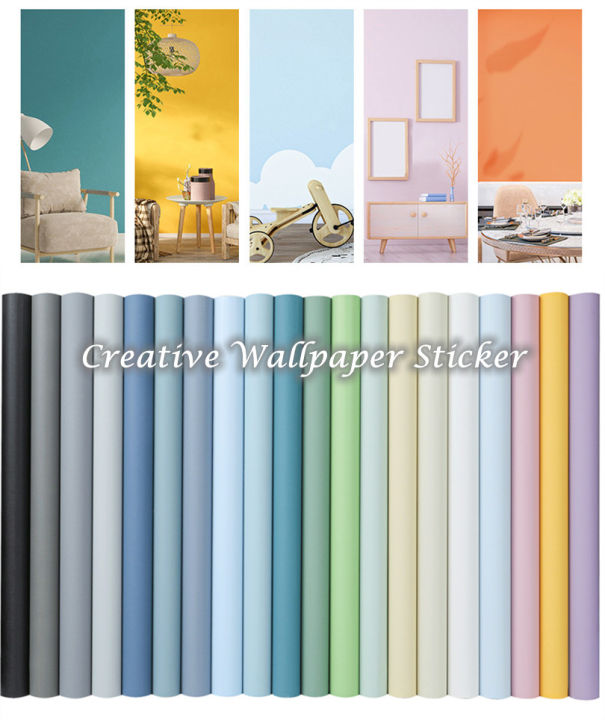 (45cm x 10meter) PVC Plain Colour Self Adhesive Wallpaper Sticker ...