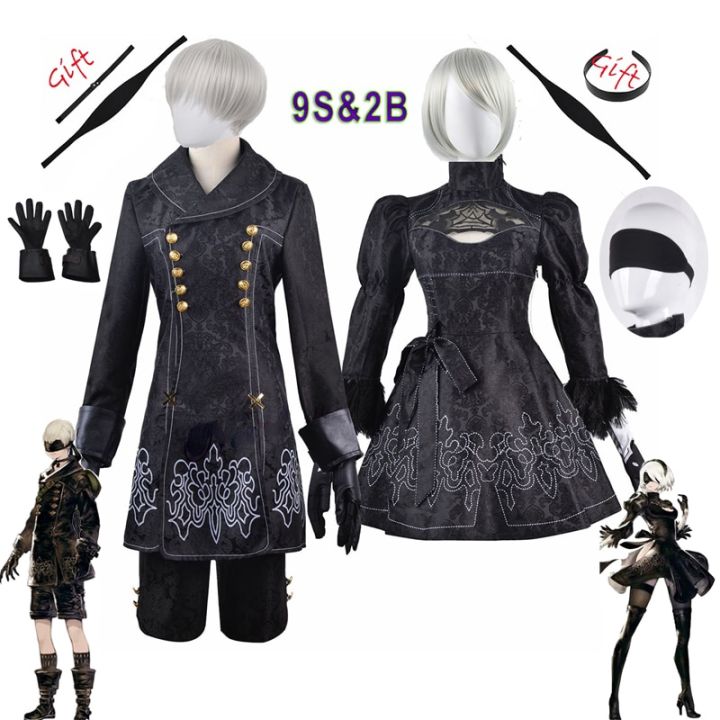 Anime Nier Automata Cosplay 9S Yorha 2B Cosplay Suit Male Women Outfit ...