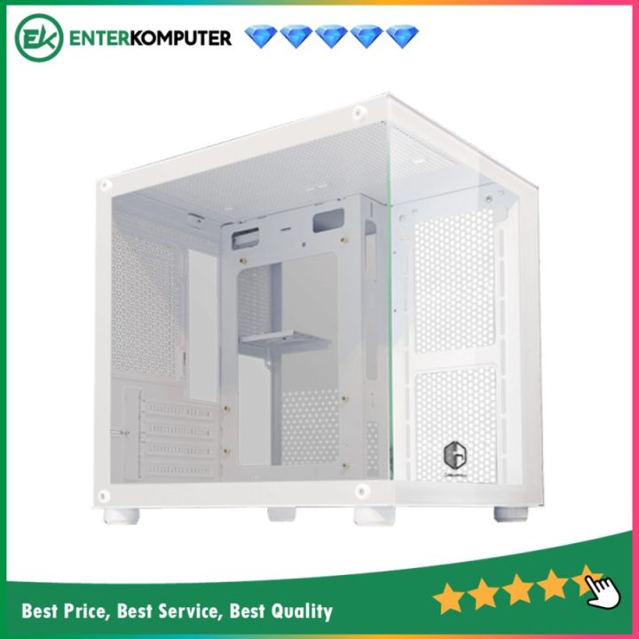 Casing CUBE GAMING SHAFEL Lite S WHITE - mATX Gaming Case - All White ...