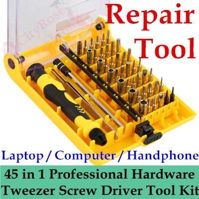 45 in 1 Magnetic Screwdriver Set Bit Tool Kit for Watch PC iPhone Smart ...