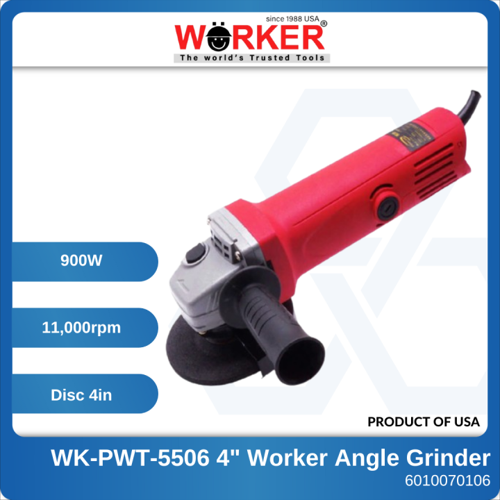 WORKER WK-PWT-5506 4 inch Angle Grinder (900W) Cutting Grinding ...