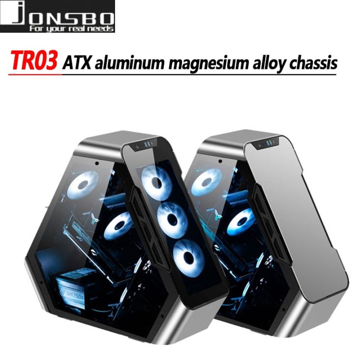 JONSBO TR03 ATX Mid Tower Computer Case Triangular Heteroclite Aluminum ...