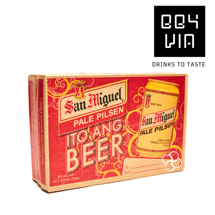 Bby Via | San Miguel Pale Pilsen Beer Can 24 x 330mL | Lazada PH