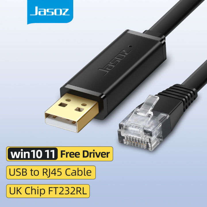 Jasoz USB to RJ 45 Console Cable Serial Adapter สำหรับสายเคเบิลคอนโซล ...