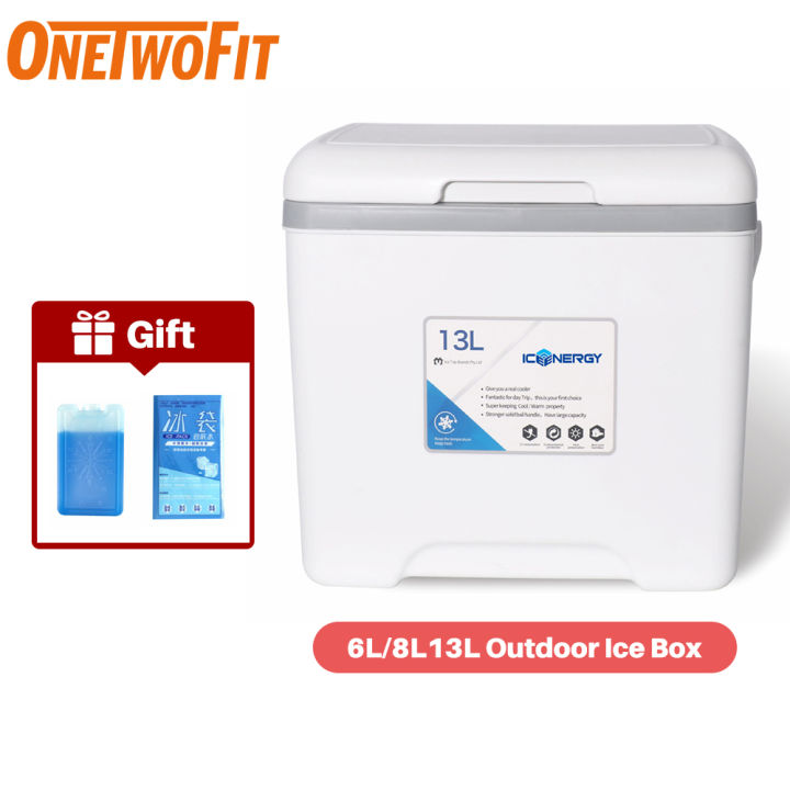 OneTwoFit Outdoor Ice Box Cooler Chest Insulated 6L/8L/13L With Ice ...