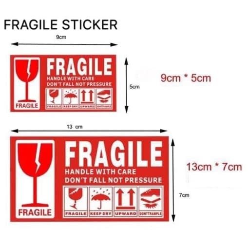 【Ready Stock】 10pcs Fragile Sticker Fragile Label Warning Label Mudah ...