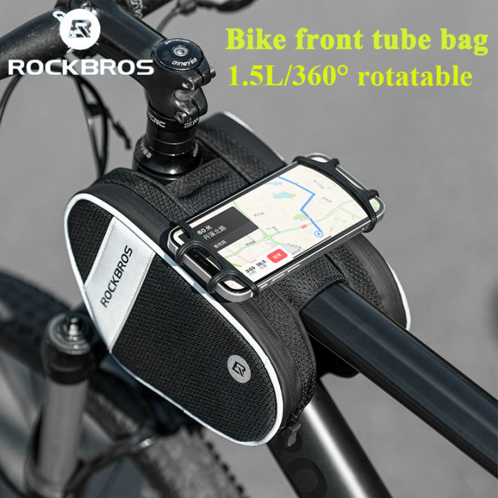 ROCKBROS Xe Đạp Túi gắn trước sườn xe 1.5L dung tích lớn Túi đi xe đạp Với 360 ° Xoay Giá để ...