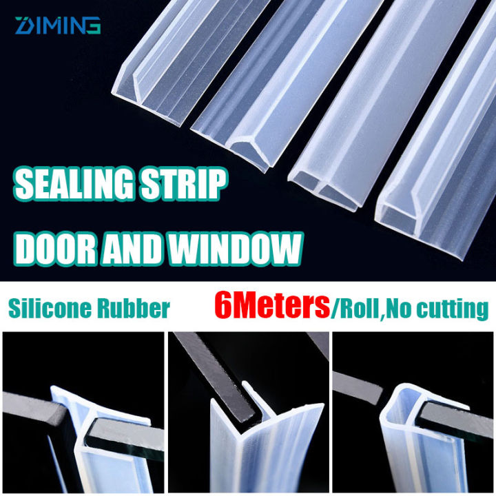 6Meters F/U/h Silicone Rubber Sealing Strip Door Gap Blocker Glass ...