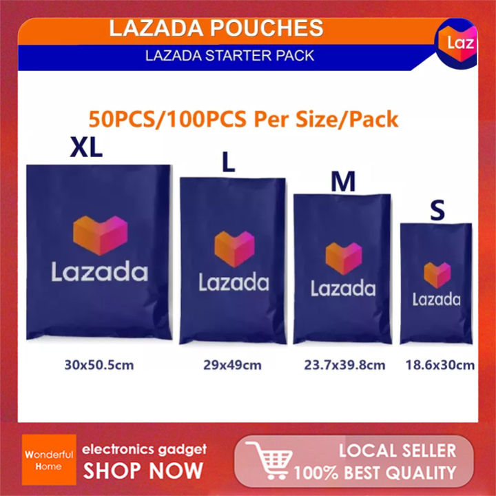Packing Pouches S/M/L/XL Set of 100 (New Design) Seller Courier Plastic ...