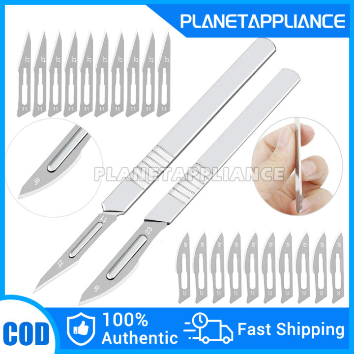 Scalpel surgical set ( 10Pcs Surgical blade＋1Pcs Surgical handle ...