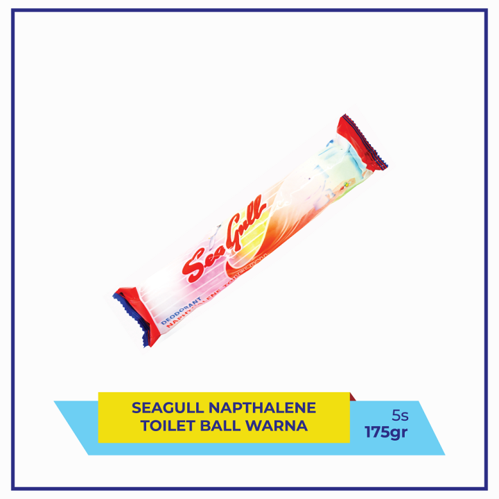 Kapur Barus Kamper WC Bola Seagull Napthalene Toilet Ball 5 warna ...