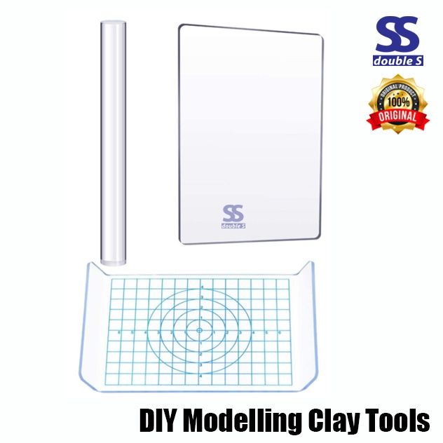 Acrylic Clay Roller/Acrylic U Shape Plate/ DIY Sculpting Modeling Clay ...