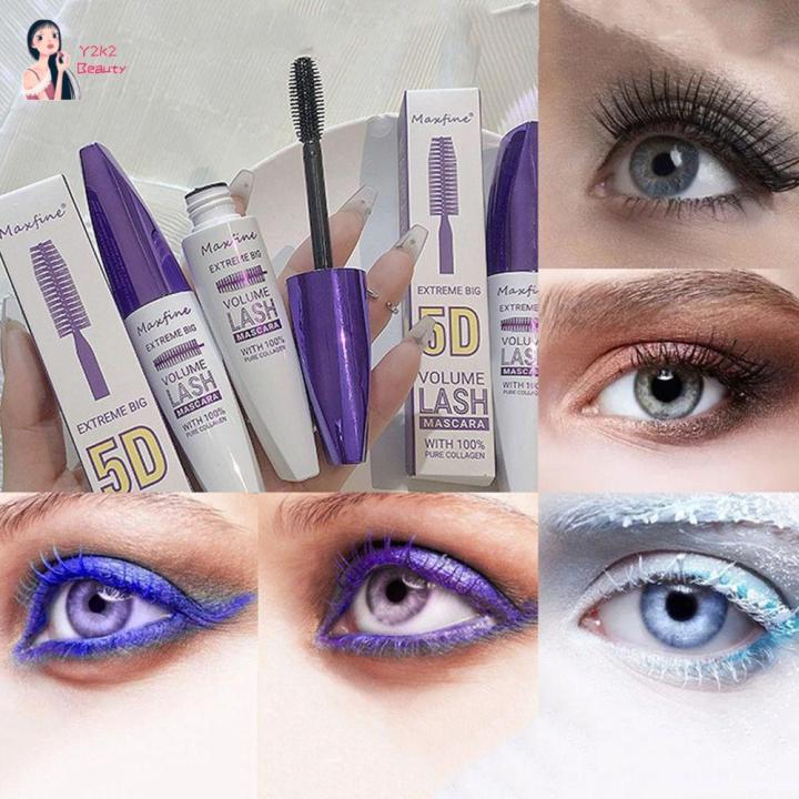 มาสคาร่าม้วนหนาสำหรับผู้หญิงใยไหม Y2K2 5มิติช่วยเพิ่มความยาวตัวต่อขนตามีสีสันมาสคาร่าต่อขนตาชุด ...