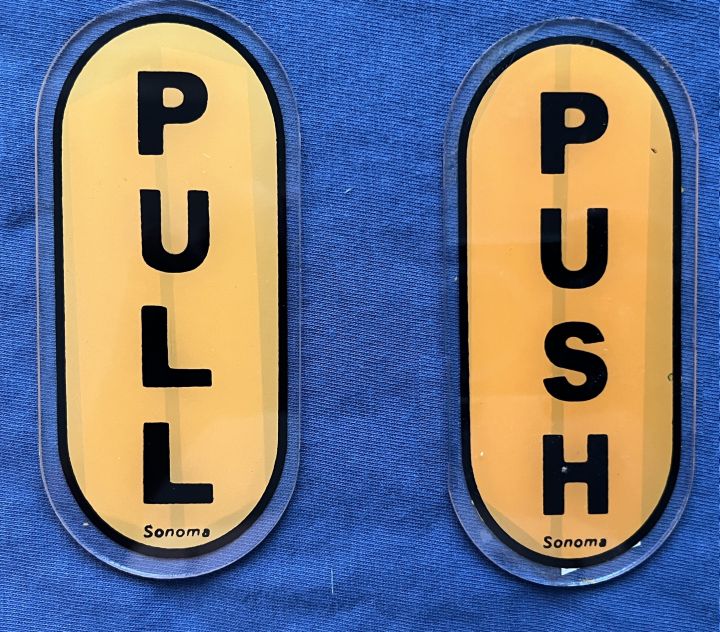 A-Mart High Quality Acrylic Push or Pull Signage 2x5 inches Signages ...