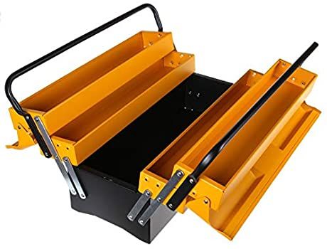 Tolsen 3 Layer Heavy Duty Steel Tool Box (404X200X195mm 495x200x290mm ...