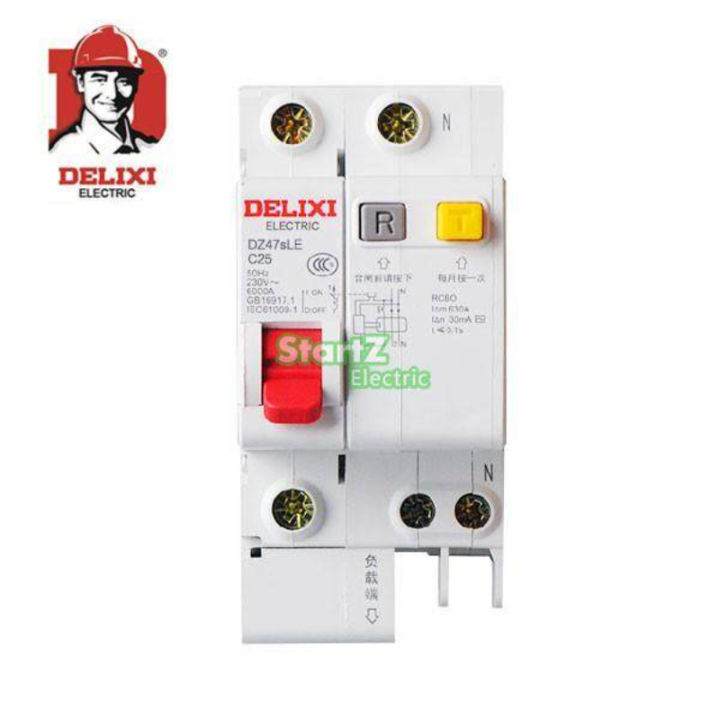 [ Philippines Stock ] DELIXI DZ47sLE Circuit Breaker 1P+N RCBO RCD 6A 10A 16A 20A 25A 32A 40A ...