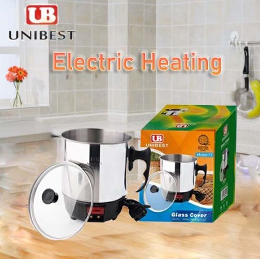 UB Unibest 12cm/14cm Electric Kettle 200W Heating Cup with Glass Cover ...