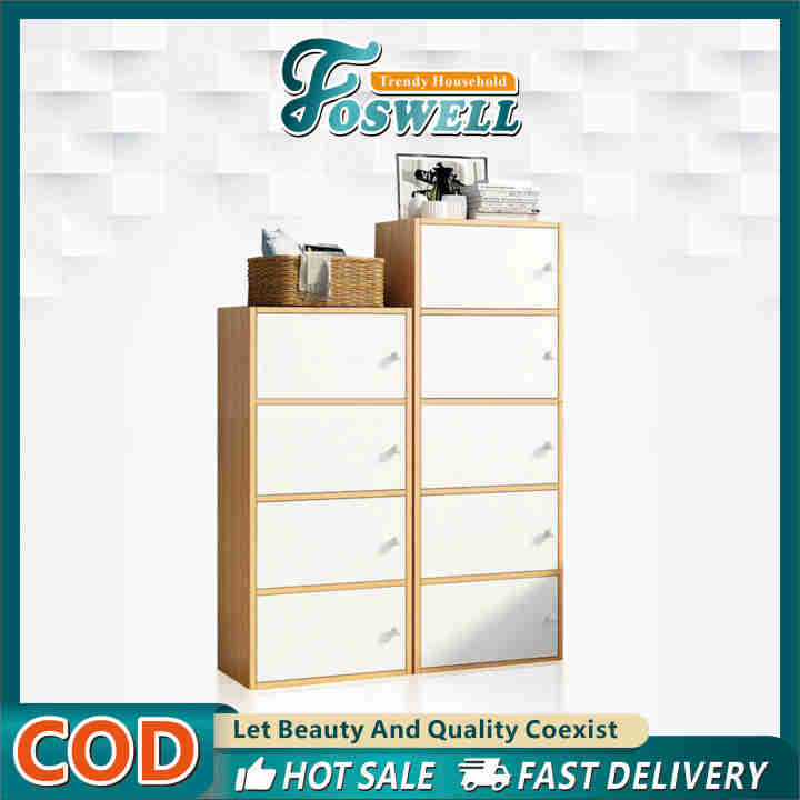FOSWELL Storage Cabinet 4/5 Layer Modern Simple Bedroom Living Room ...