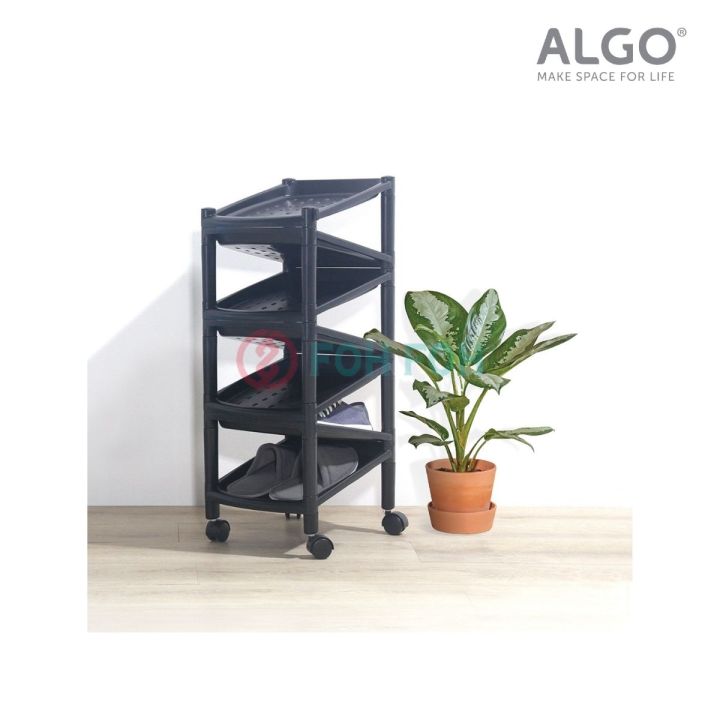 Algo Zig Zag Shoe Rack Shoe Organizer with Wheels | Lazada Singapore