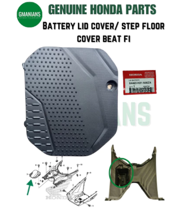 Original Battery Lid Cover Beat Fi V2 (Step floor Cover) 64460-K81 ...