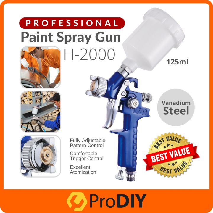 PRODIY H2000 Blue Pnemumatic HVLP Spray Gun Spray Paint Sprayer Gun Air ...