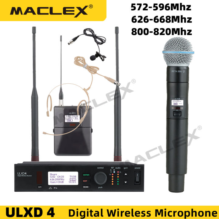 ULXD4ระบบไมโครโฟนไร้สายเต็มชุดแบบ ULXD24ของ ULXD พร้อมไมโครโฟน BETA58 ...