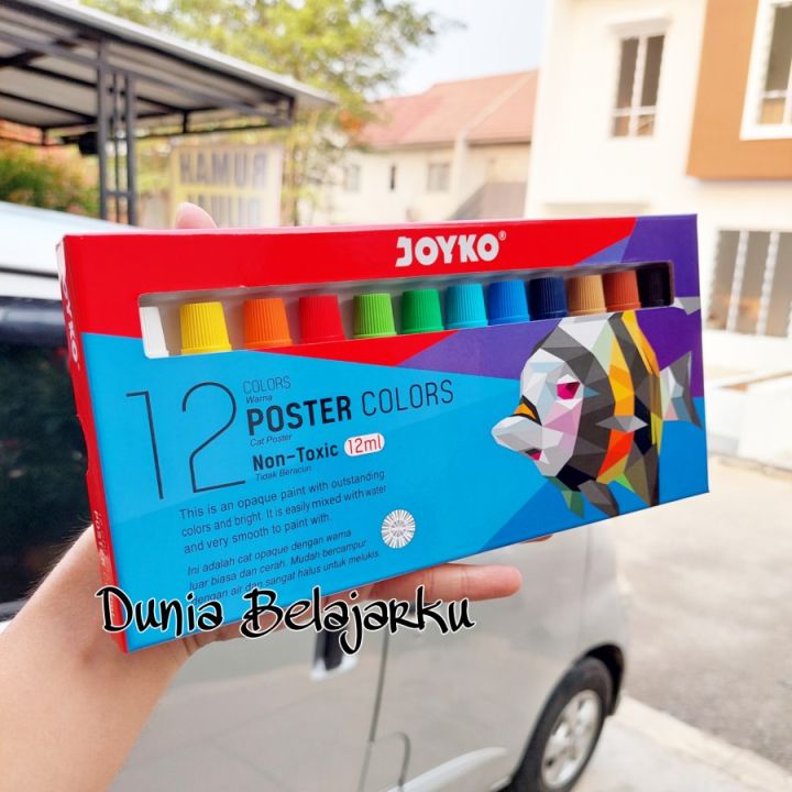Cat Poster TITI Joyko Set isi 12 Warna 12ml Tube / Poster Color titi ...