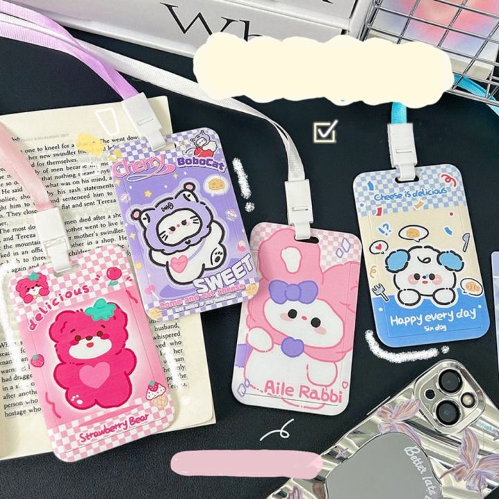 GYYT Rabbit Strawberry Bear Card Holder Dog Cat Cartoon Melody Card ...