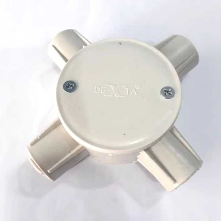 DEXTA Kresdos Kres Dos 20 mm T Dus Cabang 4 Pipa Listrik 20mm - Putih ...