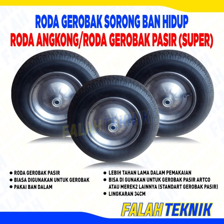 RODA GEROBAK SORONG BAN HIDUP | RODA ANGKONG | RODA GEROBAK PASIR ...