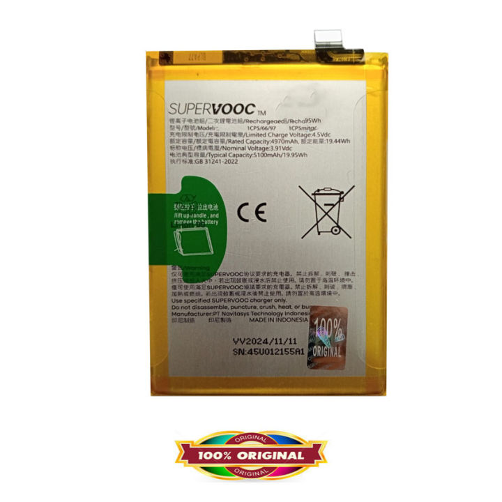 Original Battery for Oppo A3x 4G 2024 - CPH2641 - 5100mAh - Garansi 1 Bulan | Lazada Indonesia