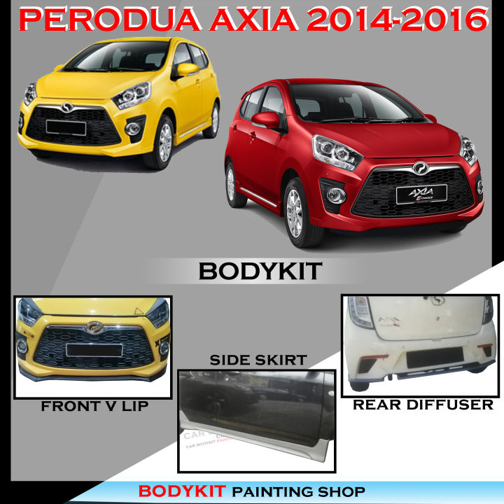 PERODUA AXIA 2014 2015 2016 SE FULLSET SKIRTING (FRONT V LIP,SIDE SKIRT ...