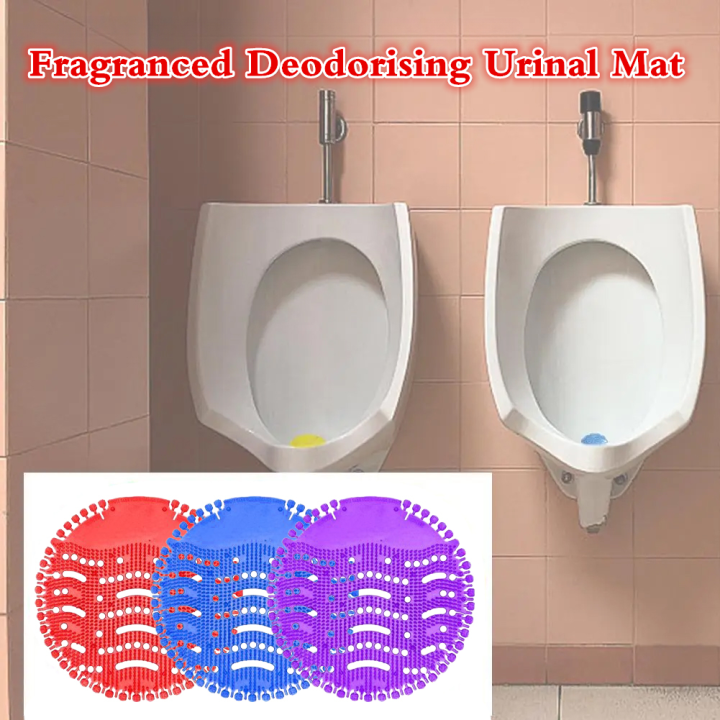Urinal Screen Mat Pad Anti Splash Air Freshener Fragranced Deodorising ...