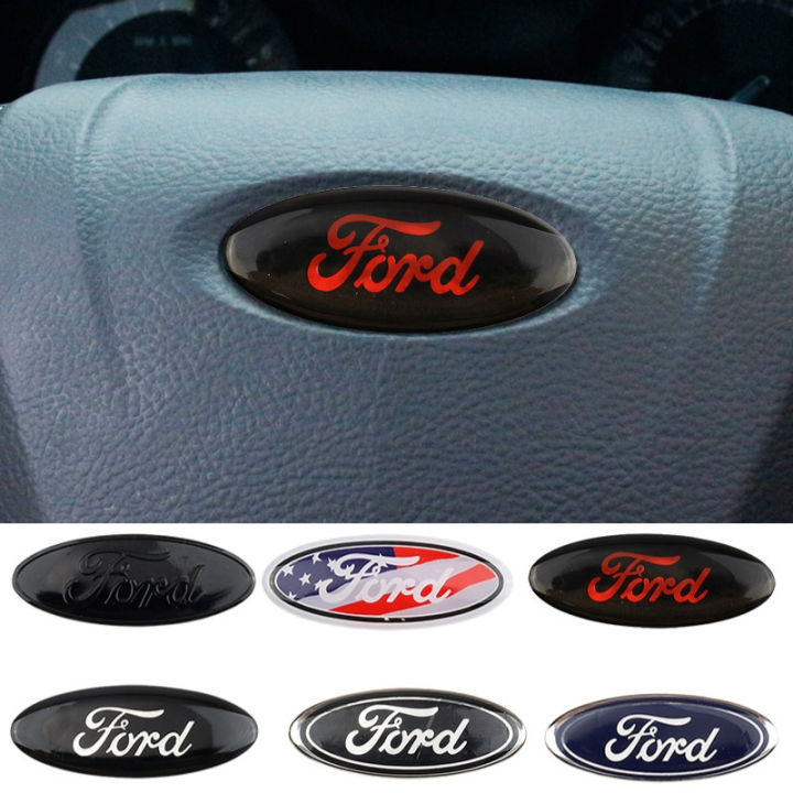 58x22mm Car Logo Steering Wheel Emblem Sticker Styling Cover Badge for ...