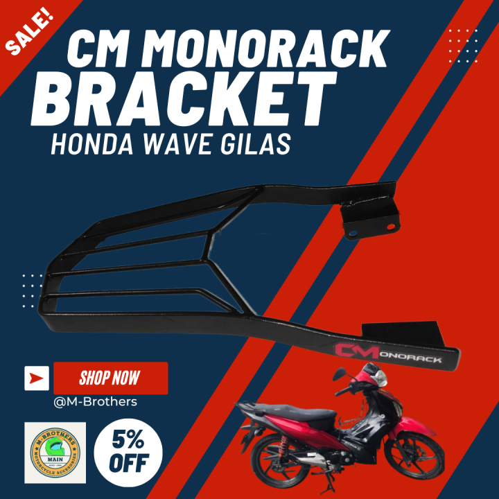 Honda Wave Gilas Round Bar Monorack Bracket | Lazada PH