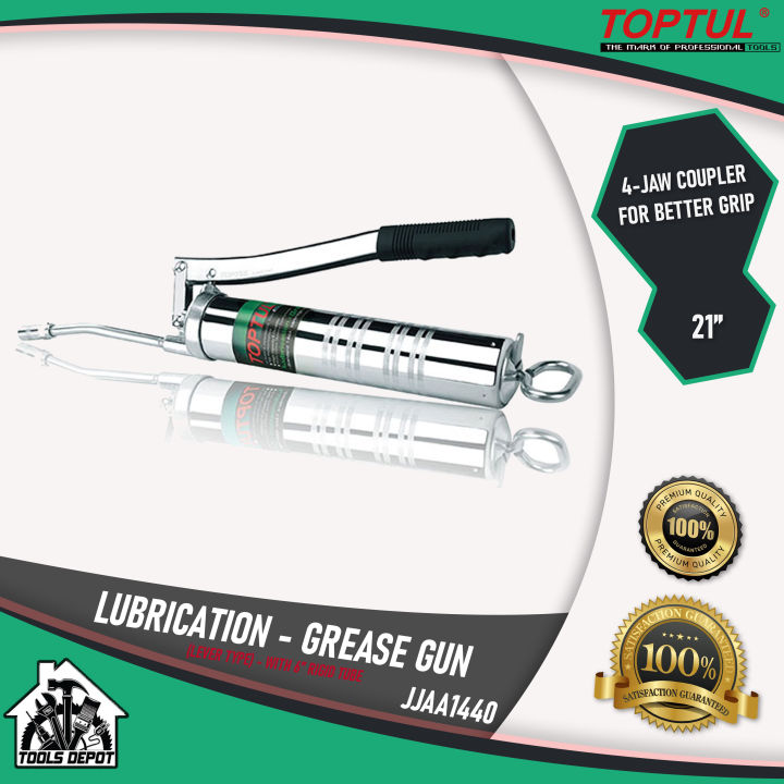 TOPTUL JJAA1440 LUBRICATION - GREASE GUN (LEVER TYPE) WITH 6" RIGID ...
