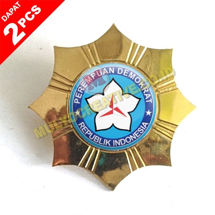 Pin Perempuan Demokrat Pin Bros Wing Logo PDRI Demokrat / 2pcs | Lazada ...