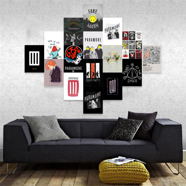 (isi 16pcs) poster dinding aesthetic tema grup band paramore desain ...